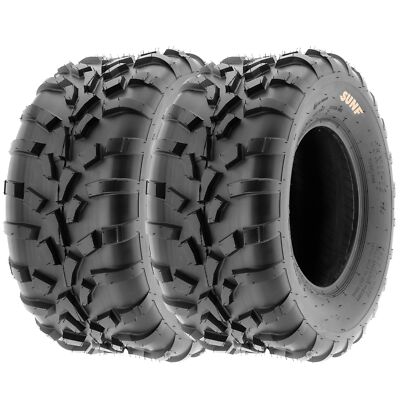 Pair of 2, 25x11-12 25x11x12 ATV UTV All Terrain AT 6 Ply Tires A010 by ...