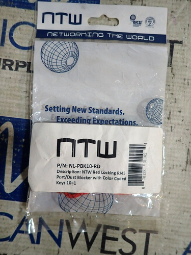 New NTW Net-Lock Red Locking RJ45 Port/Dust Blocker With Color Coded ...