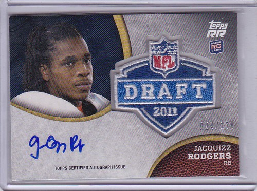 2011 Topps Rising Rookies - Draft Rookies Autographed Patch Jacquizz ...