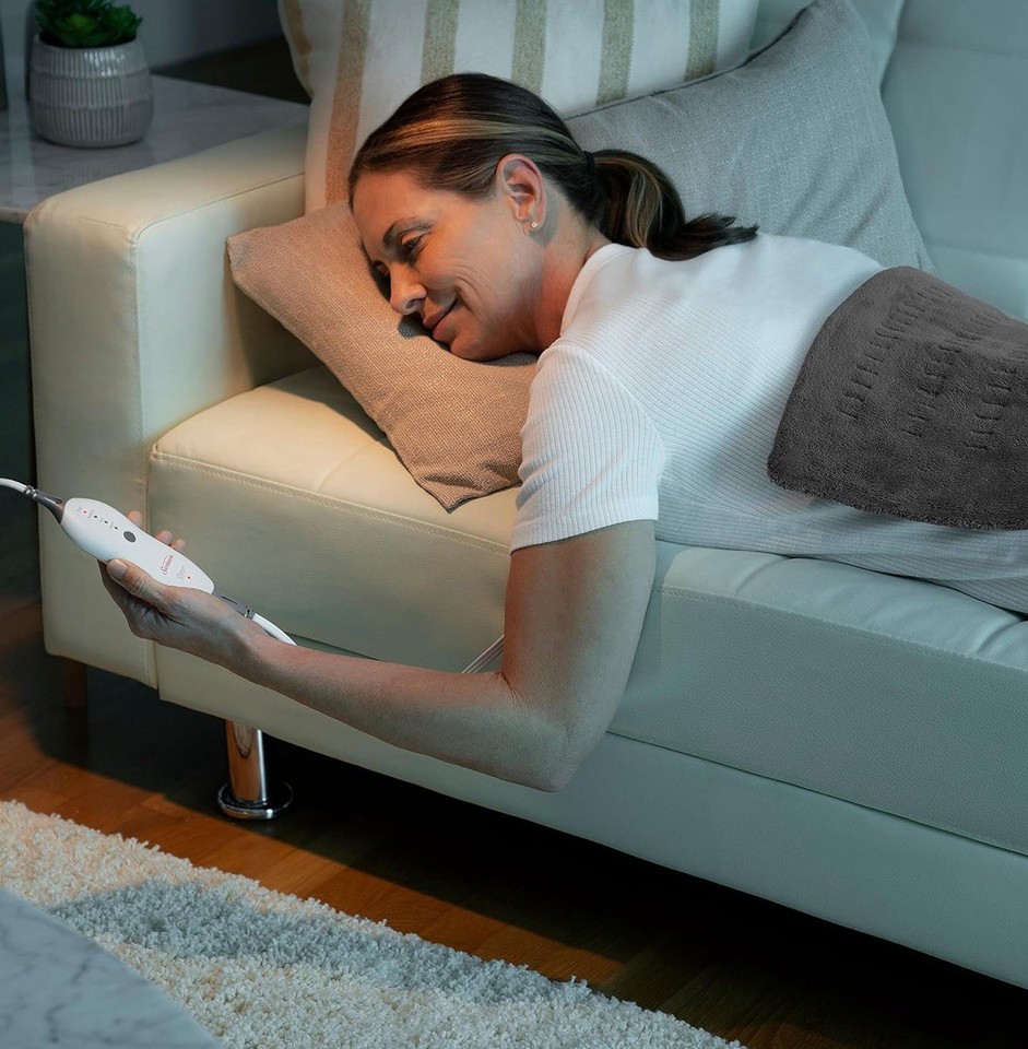 Sunbeam Premium Sunbeam Heating Pad with Compact Storage, Standard Size, Gray | eBay