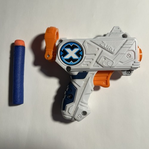 Zuru X Shot Micro Dart Blaster Gun 3.5" White and Orange Fully ...