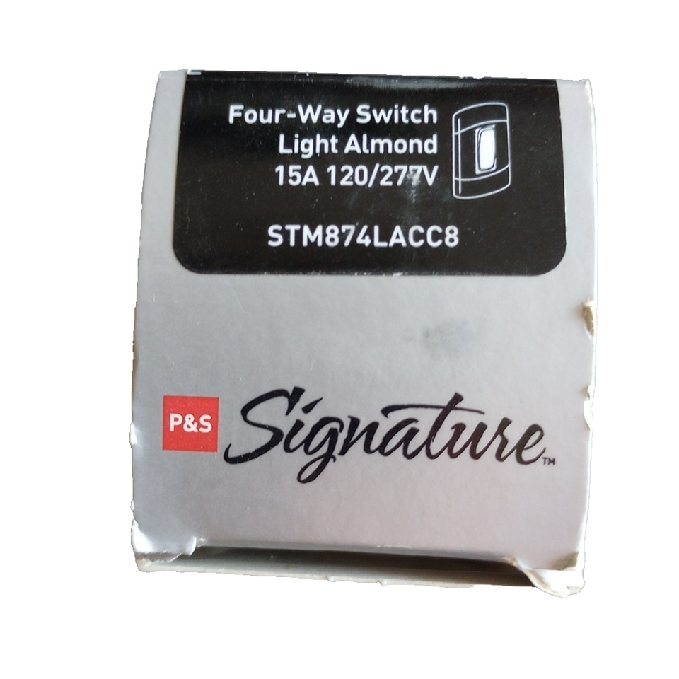 NOS Pass & Seymour Signature Four-way Switch Light Almond 15A 120/277V ...
