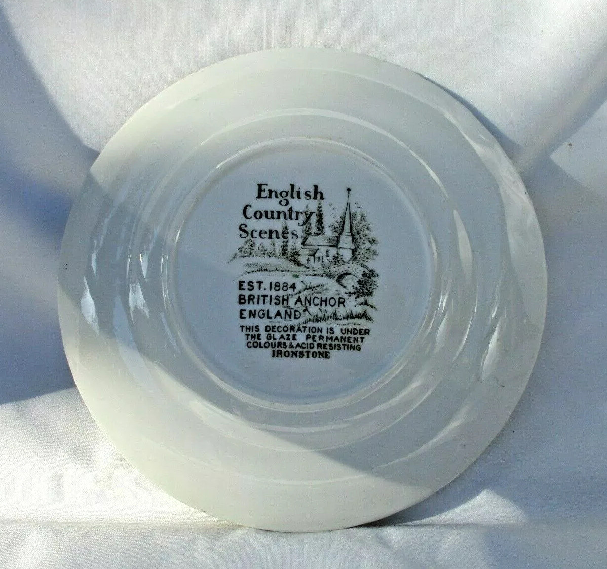 Vintage British Anchor HandTinted English Country Scenes Ironstone 7 ...