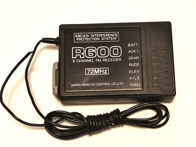 JR R600 FM 72mhz RC Remote Control Airplane Receiver 6 Ch. Channel 42 ...