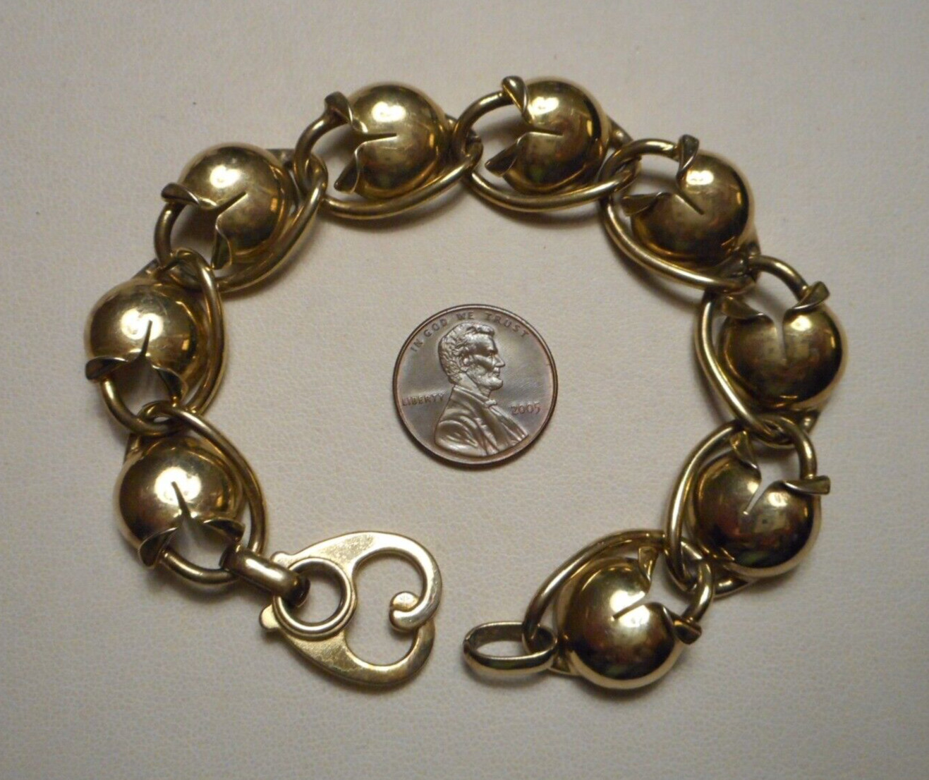1950s Napier Sterling Silver w Gold Wash Modernist Fl… - Gem