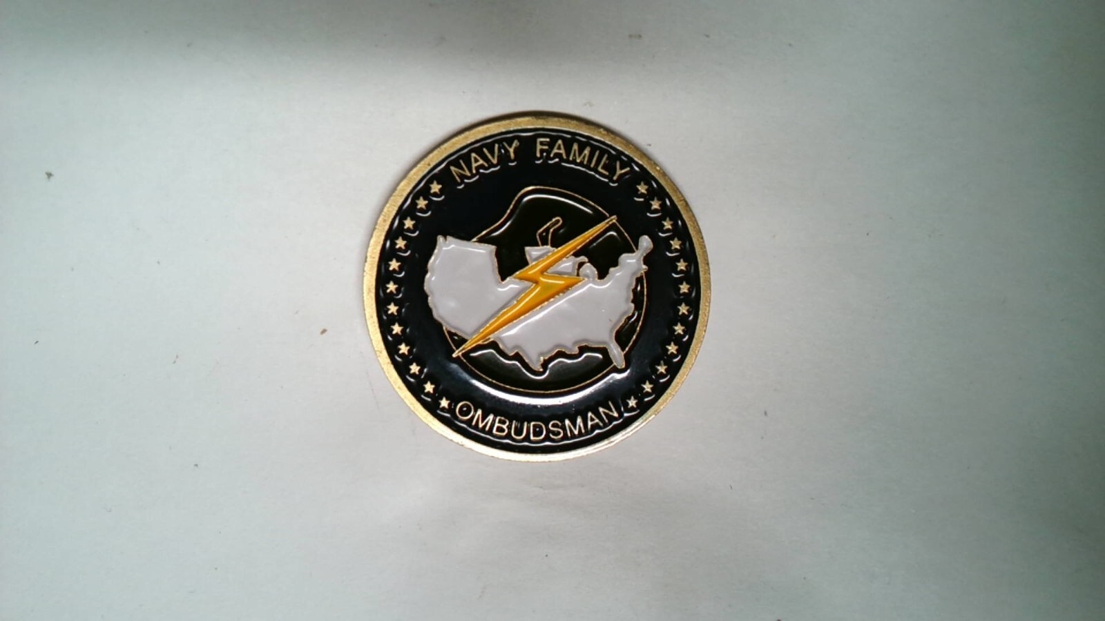 CHALLENGE COIN COMMANDER NAVY RESERVE FORCES COMMAND OMBUDSMAN FAMILY ...