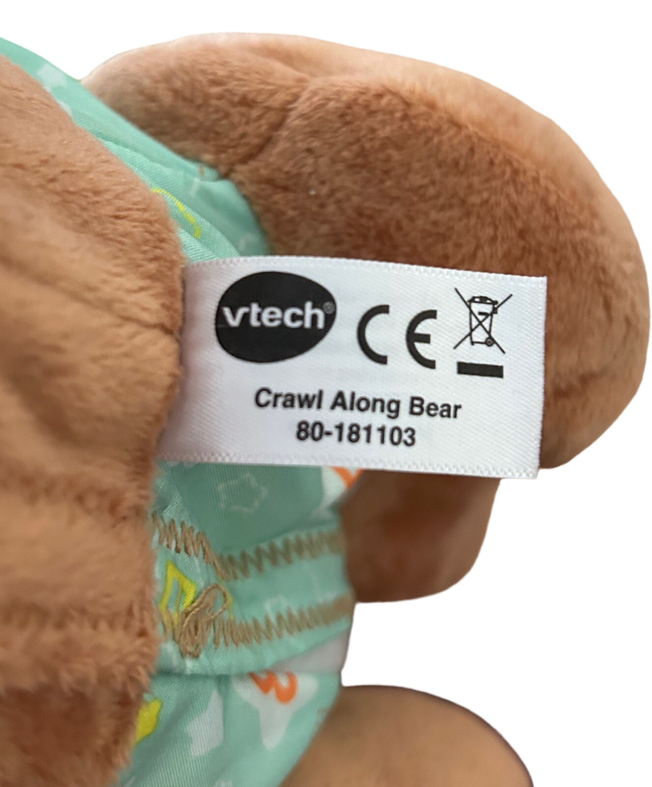 Vtech Crawl Along Bear Great Condition Works 9-36 Months Baby Sensory ...