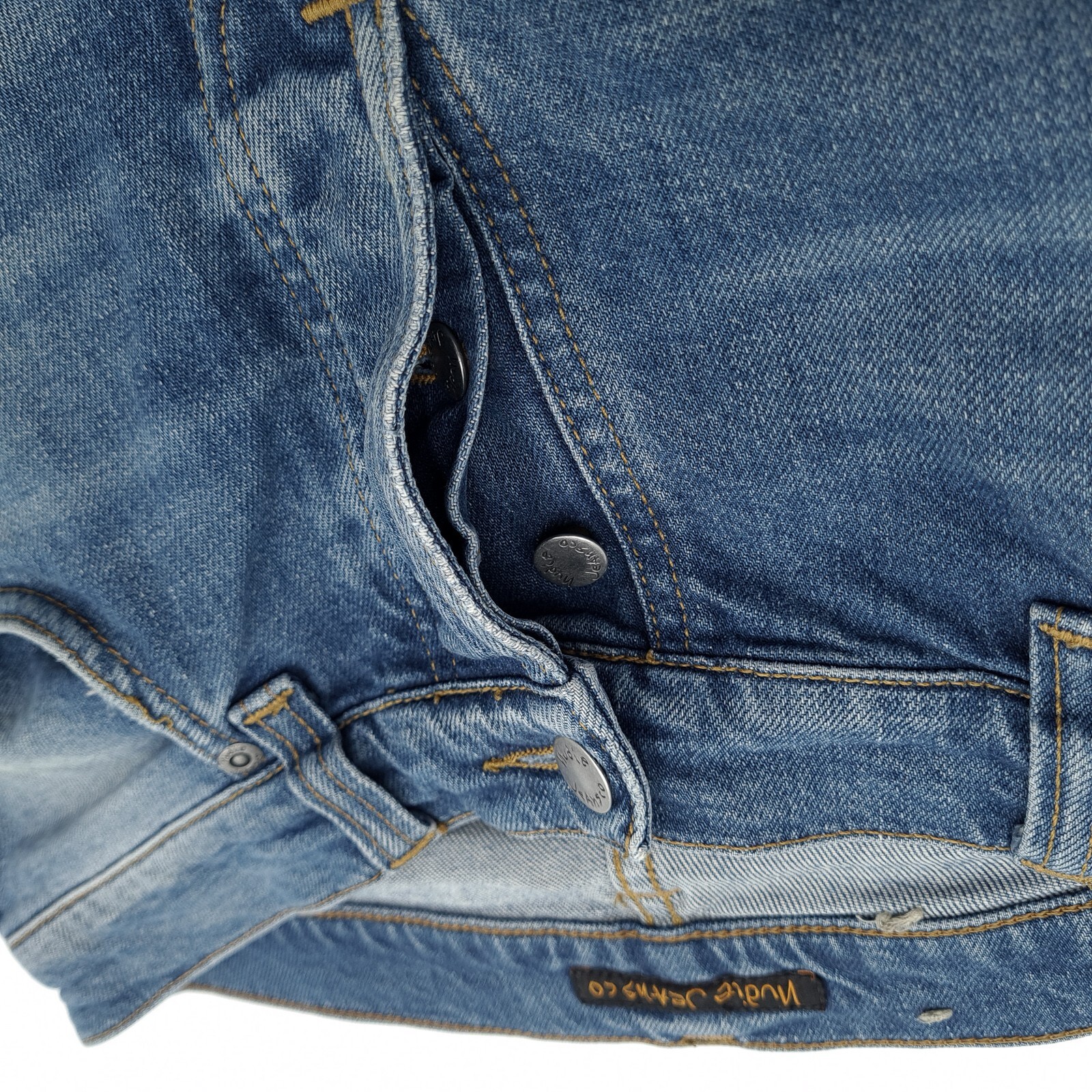 NUDIE Grim Tim Jeans Conjunctions Blue Stretch Slim Fit Mens Size W32 ...