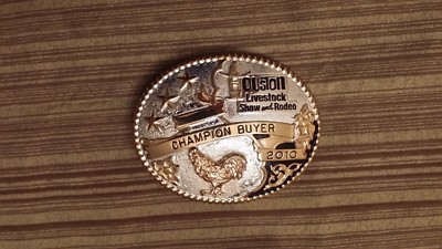 HOUSTON LIVESTOCK SHOW RODEO 2010 CHAMPION POULTRY BUYER BUCKLE FREE ...