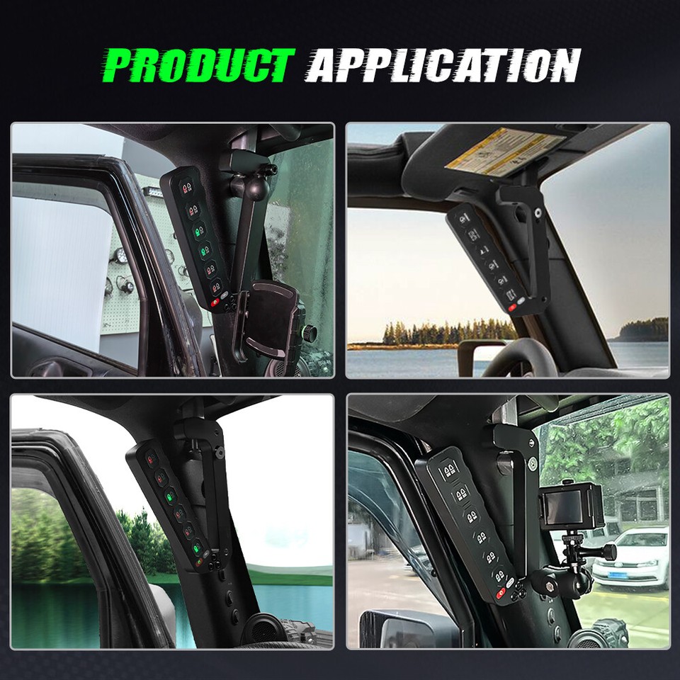 6/8/12 Gang APP/Wireless/Remote Control Switch Panel For Jeep Wrangler ...