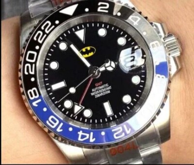 40mm Automatic Batman LOGO GMT Sport Dive Watch Nh34 | eBay