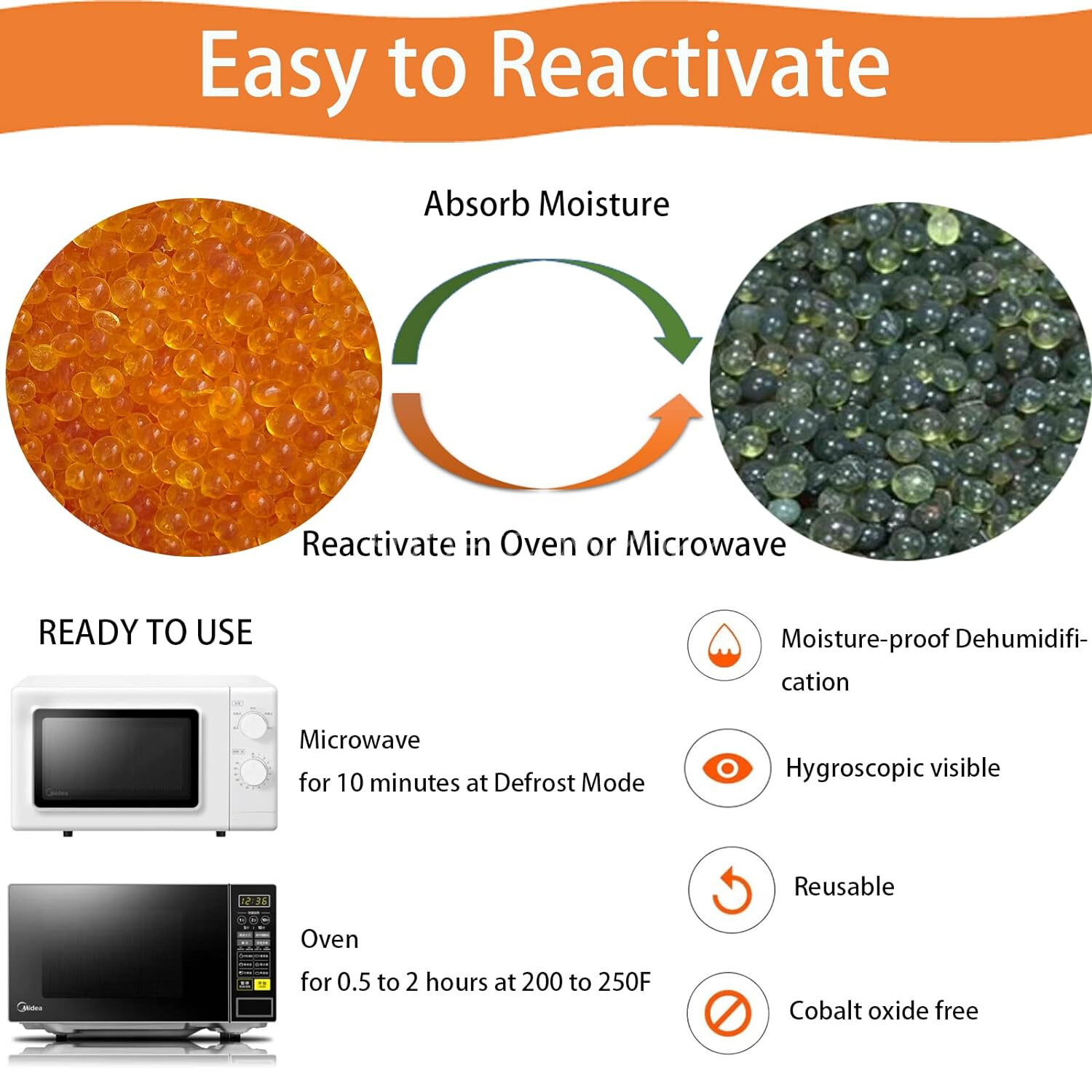 0.5-2.5KG Bulk Silica Gel Bead Silicagel Moisture Absorber Reusable ...