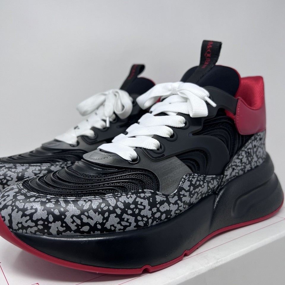Alexander McQueen Oversized Men's Runner Size 44 EU/ 11 US Black Red | eBay