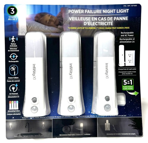 Infinity X1 Power Failure Night Light Rechargeable UP to 6 Months ...