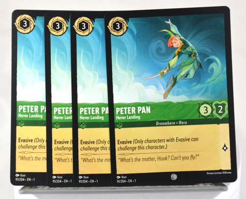 Disney Lorcana TCG The First Chapter Peter Pan Never Landing 91/204 ...