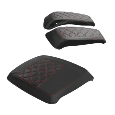 Saddlebags &Trunk Lid Covers Fit For Harley Tour Pak Touring 14-Up Red ...