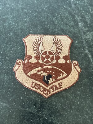USAF Air Force USCENTAF Badge Insignia Crest Desert Tan Uniform Patch ...