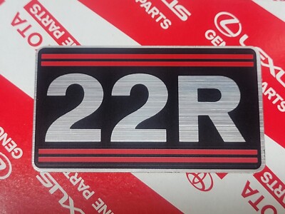 OEM GENUINE 22R Toyota Engine Valve Cover Sticker decal 4runner Pickup ...