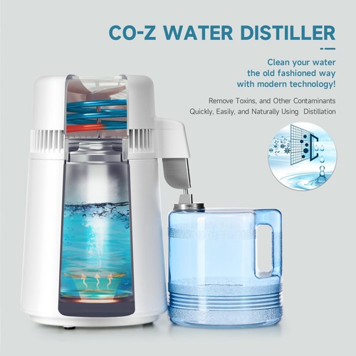 Distilled Water Maker, 1 Gallon Water Distiller, 4L Home Countertop ...