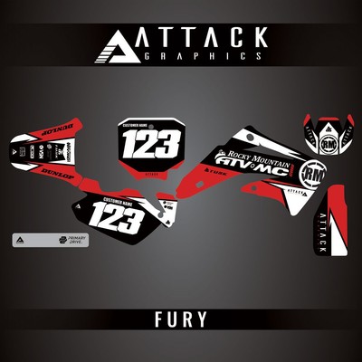 Attack Graphics Custom Fury Complete Bike Graphics Kit For Honda CR85R ...