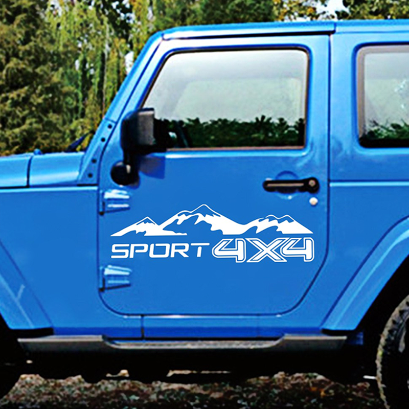2Pcs Car Outdoor Stickers PVC Body Decals DIY Sport Parts For Off Road ...