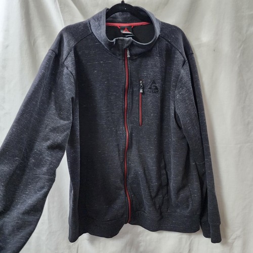 Gerry Men's Full Zip Logo Side Pocket Sweater Jacket, Gray, XXL | eBay