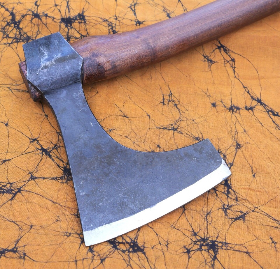 17” Viking Bearded Axe Carbon Steel Hand Forged Heavy Duty Hardwood ...