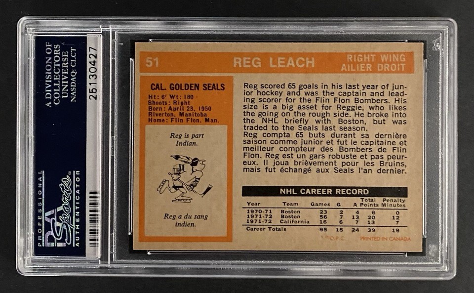 1972 O-pee-chee Reg (Reggie) Leach #51 PSA 9 | eBay