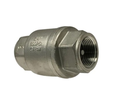 DFT Inc. 1 1/2” 316 SS Threaded X750 Spring Check Valve 750 CWP FNPT ...