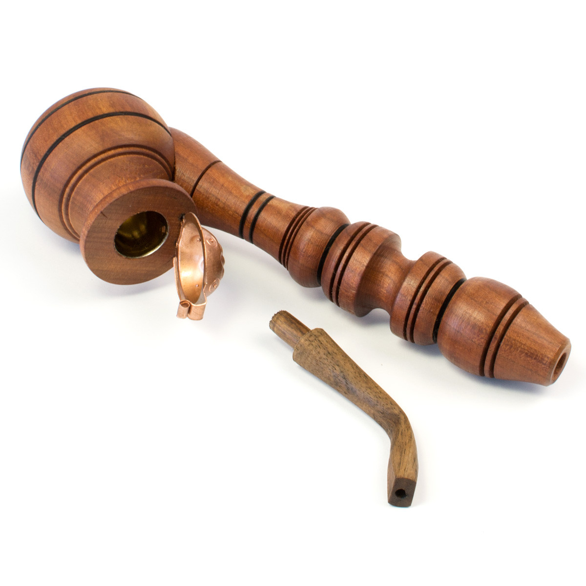 2pcs Churchwarden Plum Wood Smoking Pipes 10" Handmade Wooden Tobacco ...