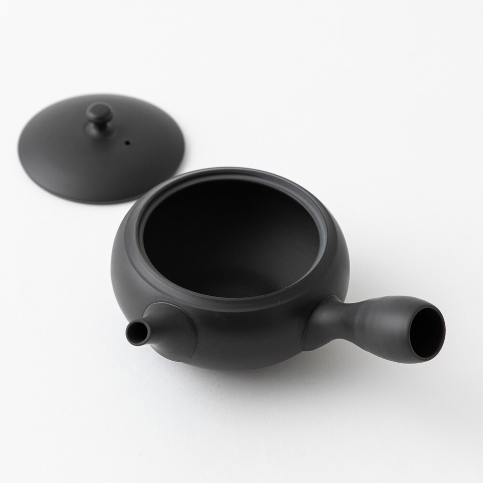 Touseian Tokoname Tea Pot Kyusu Cera Mesh 270ml flat Black | eBay