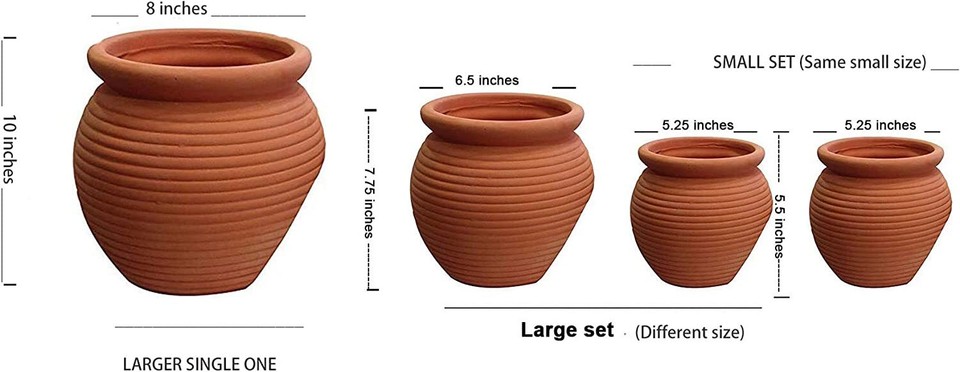 Different Sized Natural Terracotta Fallen Pots or Hanging Pots | eBay