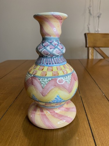 Vintage Mackenzie-Childs Keukenhof Flower Bud Vase 7.5" Excellent | eBay