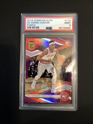 2019-20 Panini Donruss Elite DeAndre Hunter Purple Rookie Card 28/49 ...