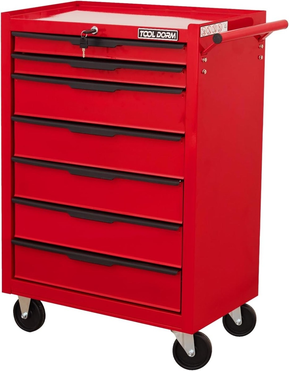 Metal Tool Boxes On Wheels Steel 5 Drawer Rolling Tool Storage Cabinet