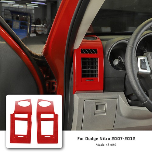 Red Center Console Dash Side Air Vent Outlet Panel Trim For Dodge Nitro ...