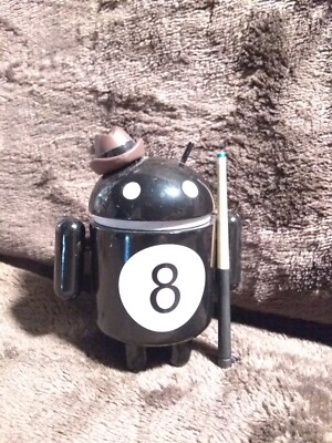 Rare Android Mini Collectible Figure 8 Ball w/Hat & Pool Stick Adult ...