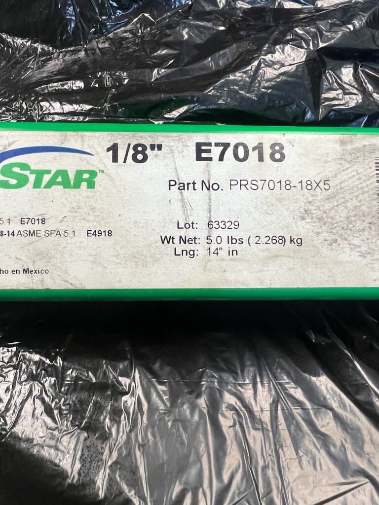 ProStar 1/8" E7018 PRS7018-18X5 Lot 63329 | eBay