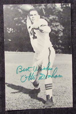 OTTO GRAHAM Signed Autograph 3.5x5.5" Post Card FVF 7.0 w/ COA Footbal ...