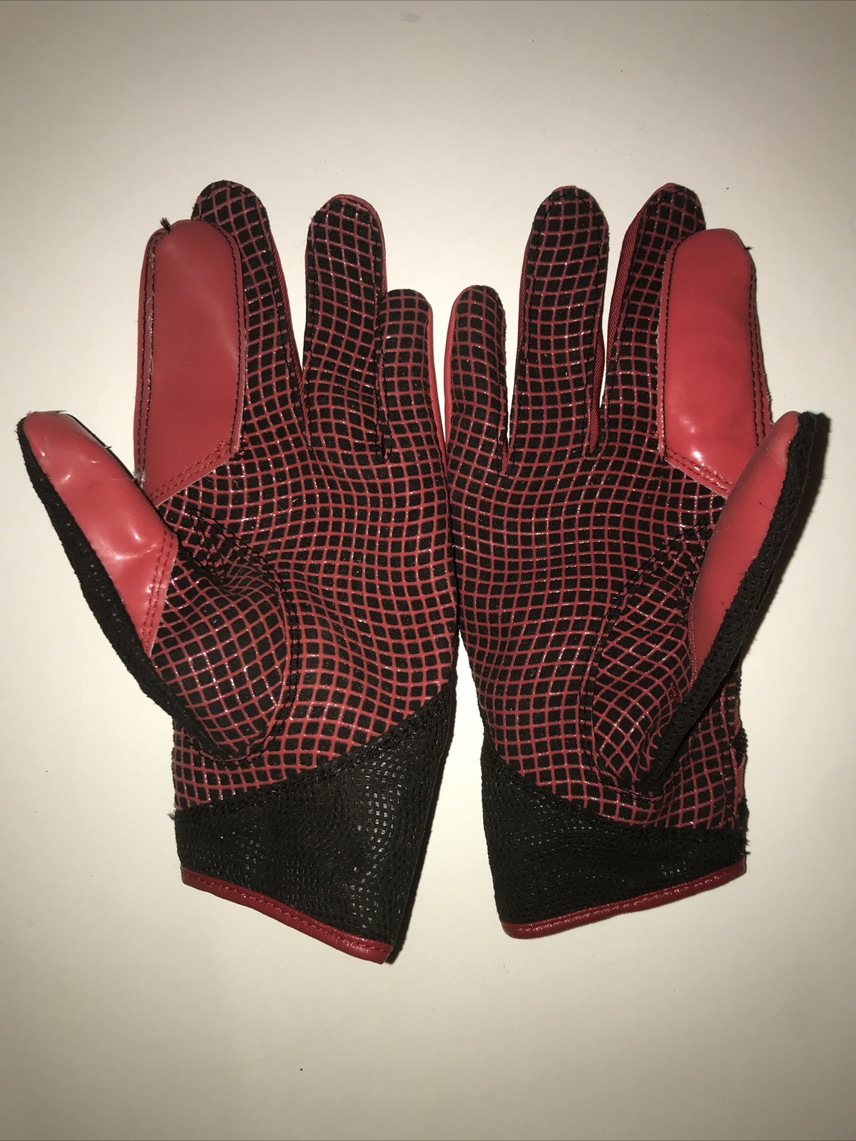 Riddell Reciever Gloves Youth Medium Black and Red | eBay