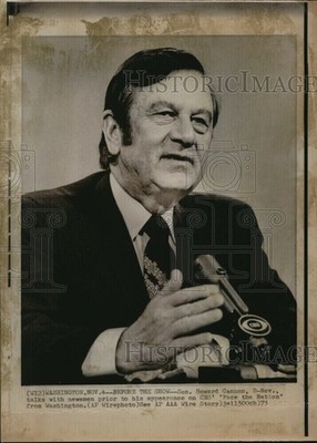 1973 Senhoward W Cannon D-Nev Chairman Senate Rules Committee 8X11 ...