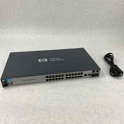 HP J9138A Procurve 2520-24-PoE 24-Port Switch w/ Power Adapter VOIP ...
