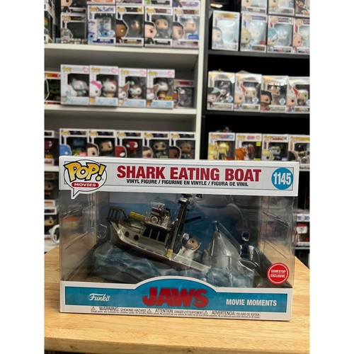 EXCLUSIVE DELUXE Jaws Shark Eating Boat Funko Pop #1145 Movies Quint ...