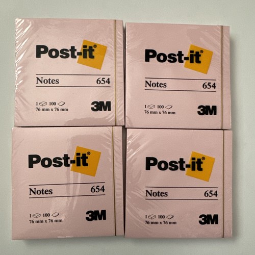 Lot Of 4 Pad,Post-it Notes,3 x3"1 Pad Content 100 sheets,Pink, Total ...