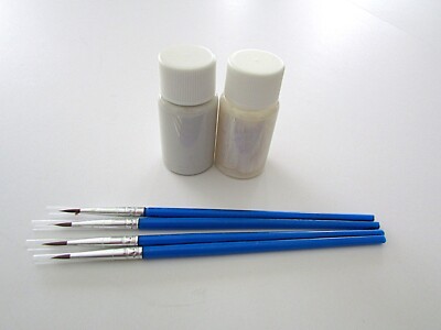 Touch Up Paint Kit For Nissan QX1 White Tri Color 1/2 Oz Color + 1/2oz ...