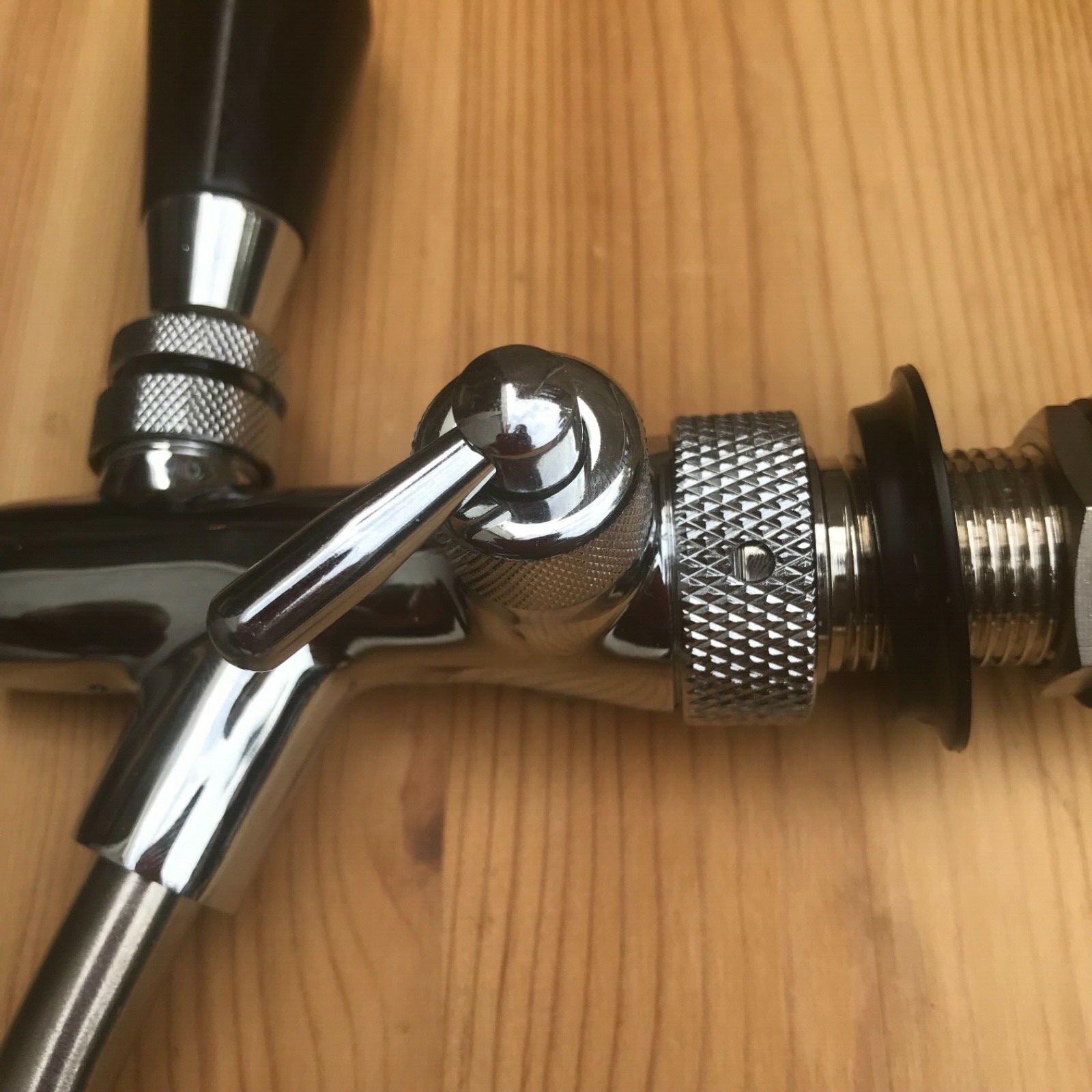 Steel Beer Tap Faucet Flow Adjuster Self Closing Draft Shank Kegerator ...