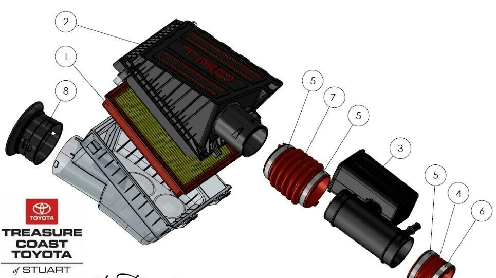 NEW TOYOTA TACOMA 2016-2022 TRD PERFORMANCE COLD AIR INTAKE SYSTEM | eBay