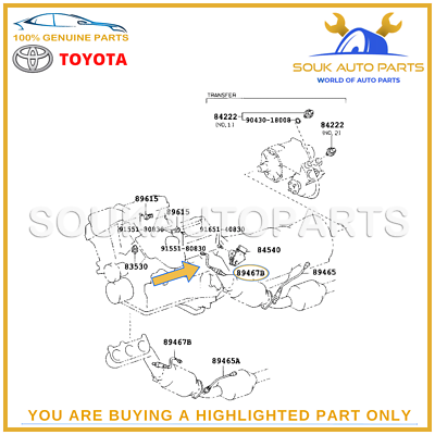 89467-71020 Genuine Toyota SENSOR, AIR FUEL RATIO 8946771020 OEM | eBay