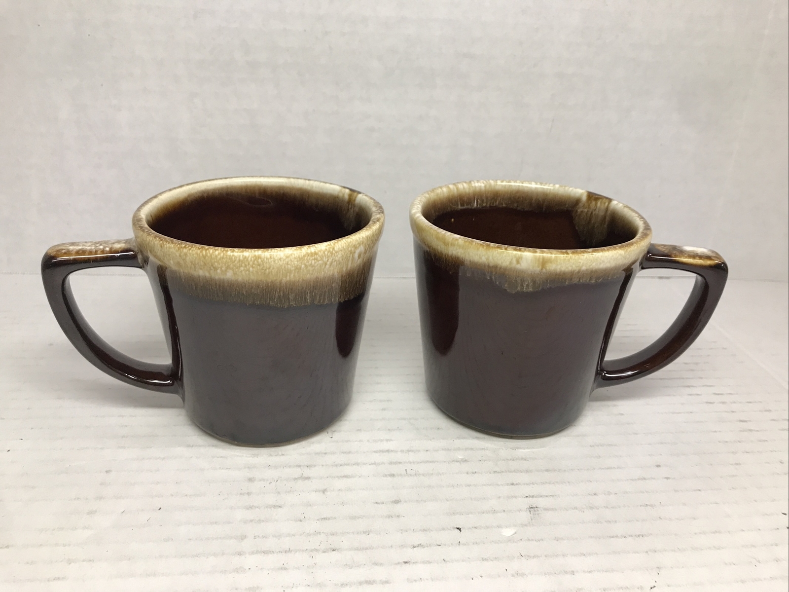 Vintage McCoy Brown Drip Glaze Coffee Cup Mug D Handle 3 1/4" Tall ...