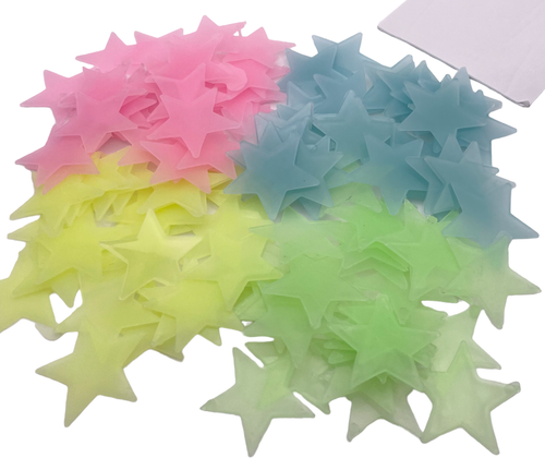 Glow In The Dark Plastic Stars Fun Ceiling Wall Art Luminous Space ...